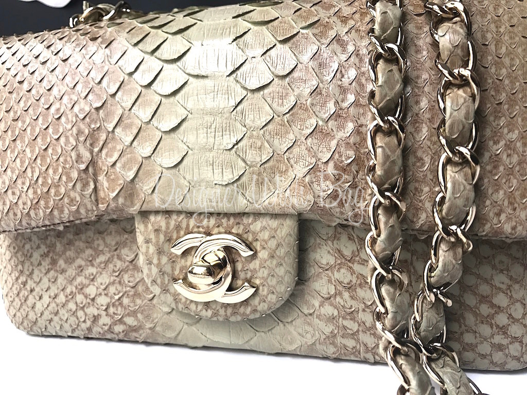 Chanel Mini Rectangular Python - Designer WishBags