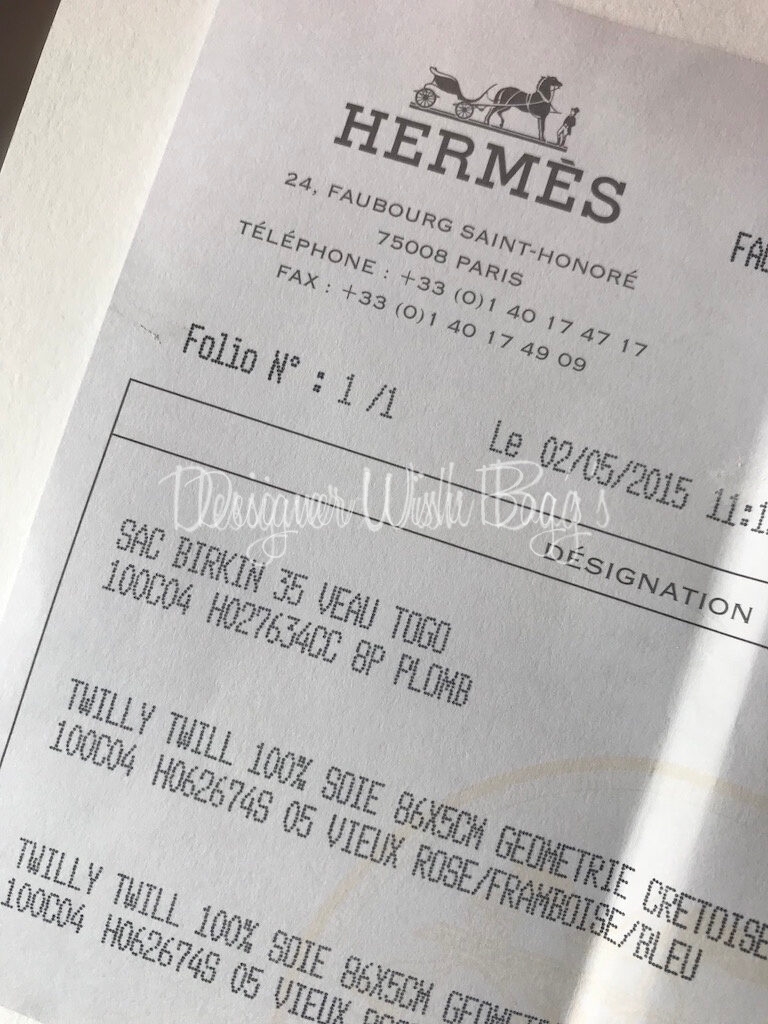 Hermes Receipt Template