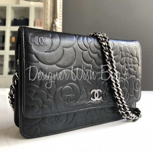 Chanel WOC Camellias Black - Designer WishBags
