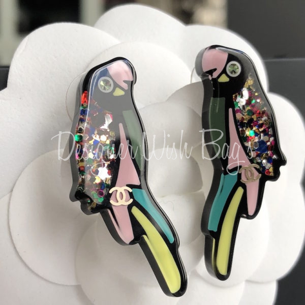 Chanel Parrot Earrings 17C - Designer WishBags