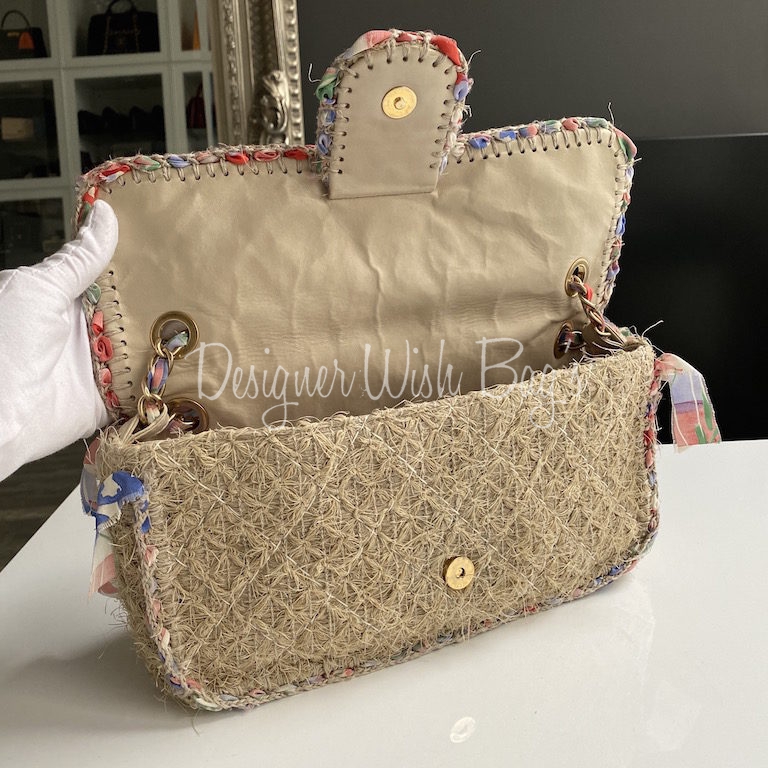 Chanel Straw-Raffia Flap Bag - Designer WishBags