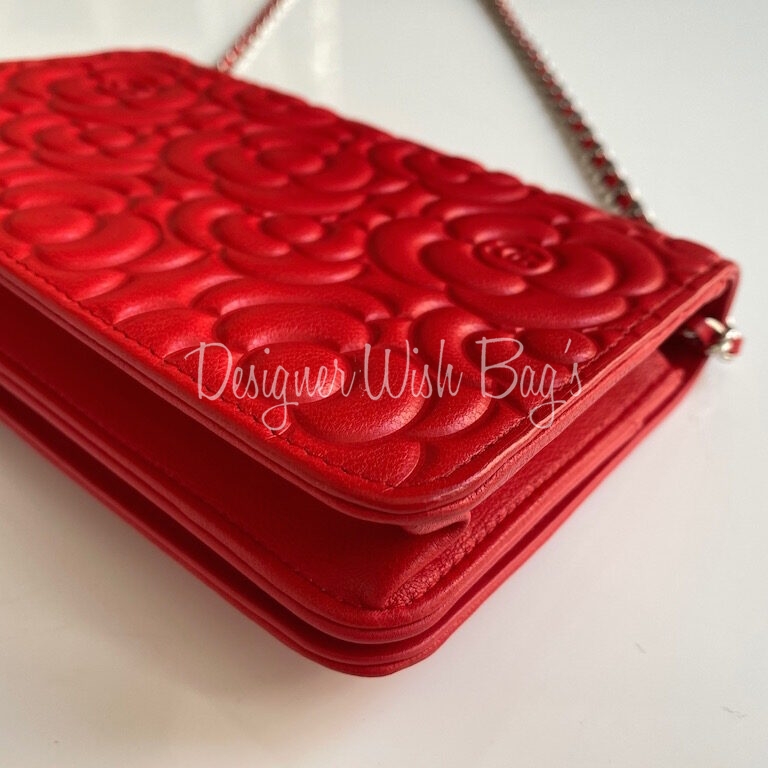 Chanel Camellia Woc Red