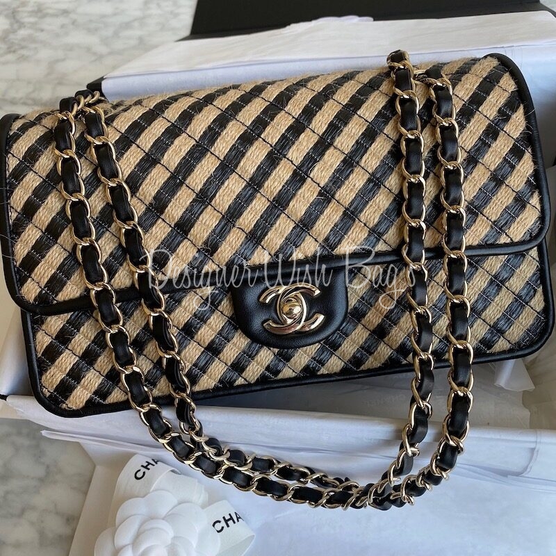 Chanel Medium Flap Raffia 21P - Designer WishBags